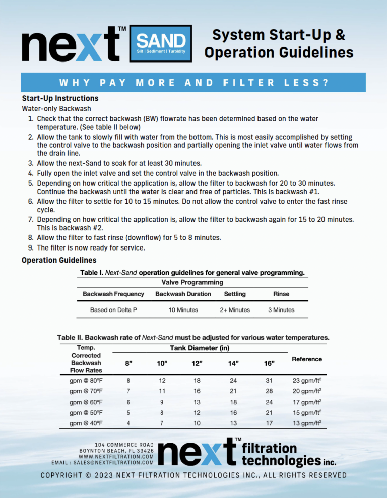 Literature - Next Filtration