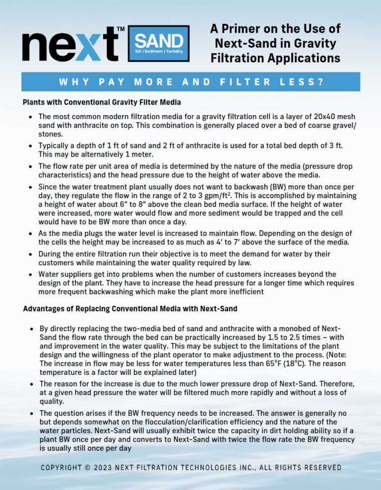 Literature - Next Filtration